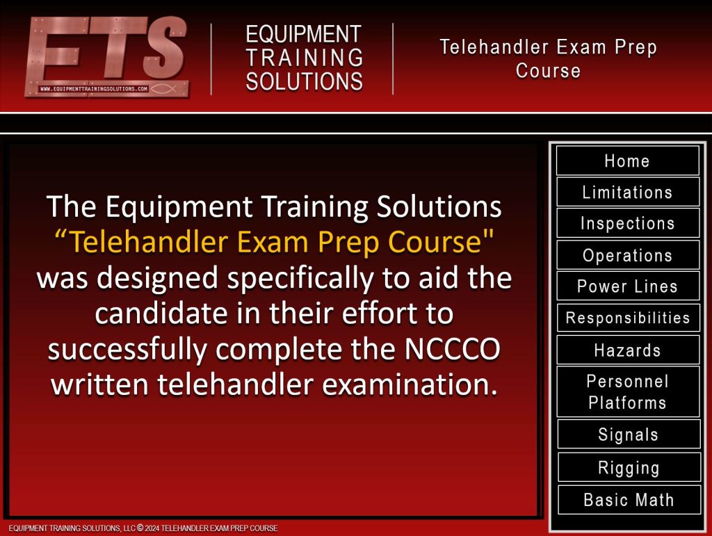 Telehandler (THO) – Instructor PowerPoint – Equipment Training Solutions